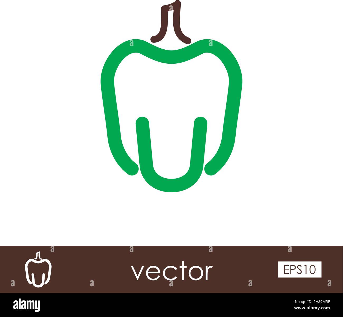 Pepper outline icon. Vegetable vector illustration eps 10 Stock Vector ...