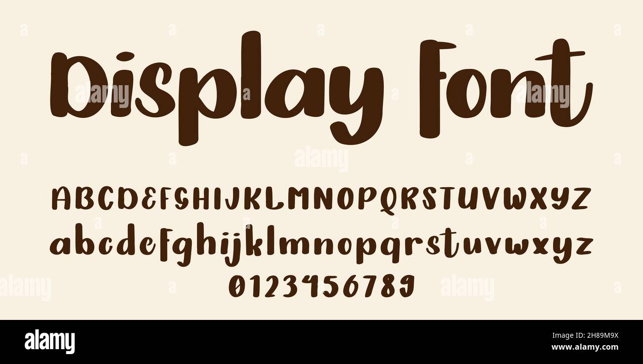 Display font alphabet vector illustration isolated Background Stock ...