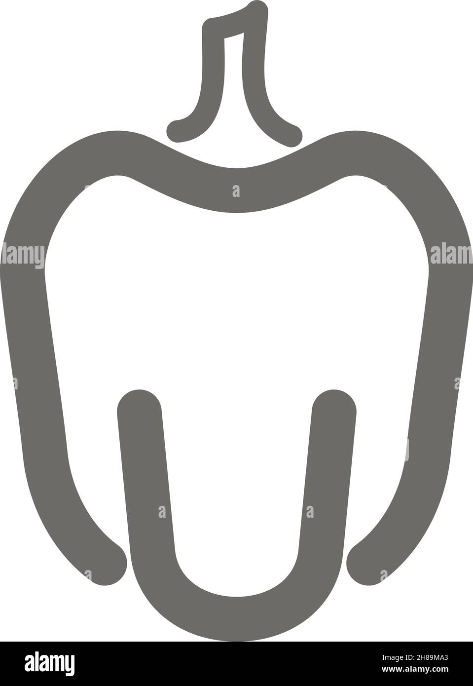 Pepper outline icon. Vegetable vector illustration eps 10 Stock Vector ...