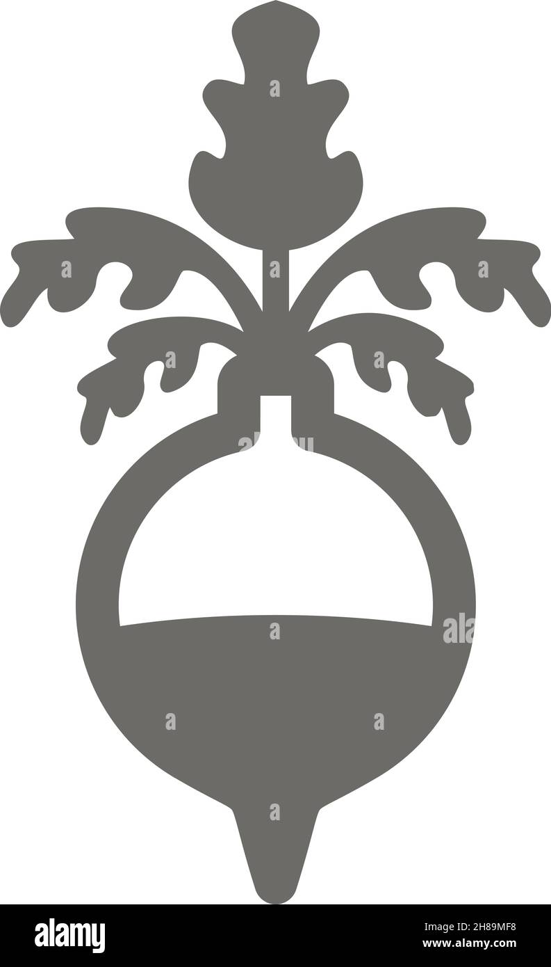 Rutabaga or Swede outline icon. Vegetable root vector illustration ...
