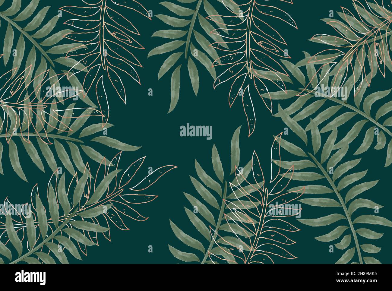 Gold monstera leaf on Stock Vector Images - Alamy