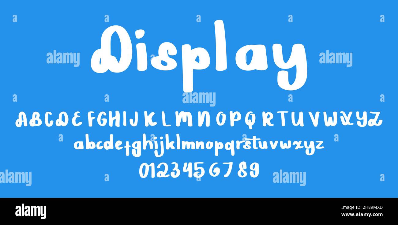 display font alphabet vector illustration isolated Background Stock ...