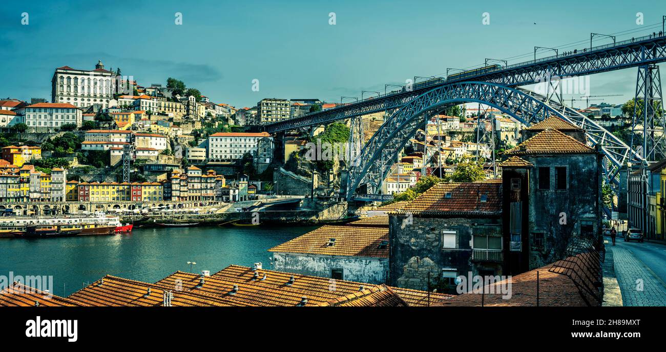 View of famous bridge in Porto, Portugal Stock Photo - Alamy