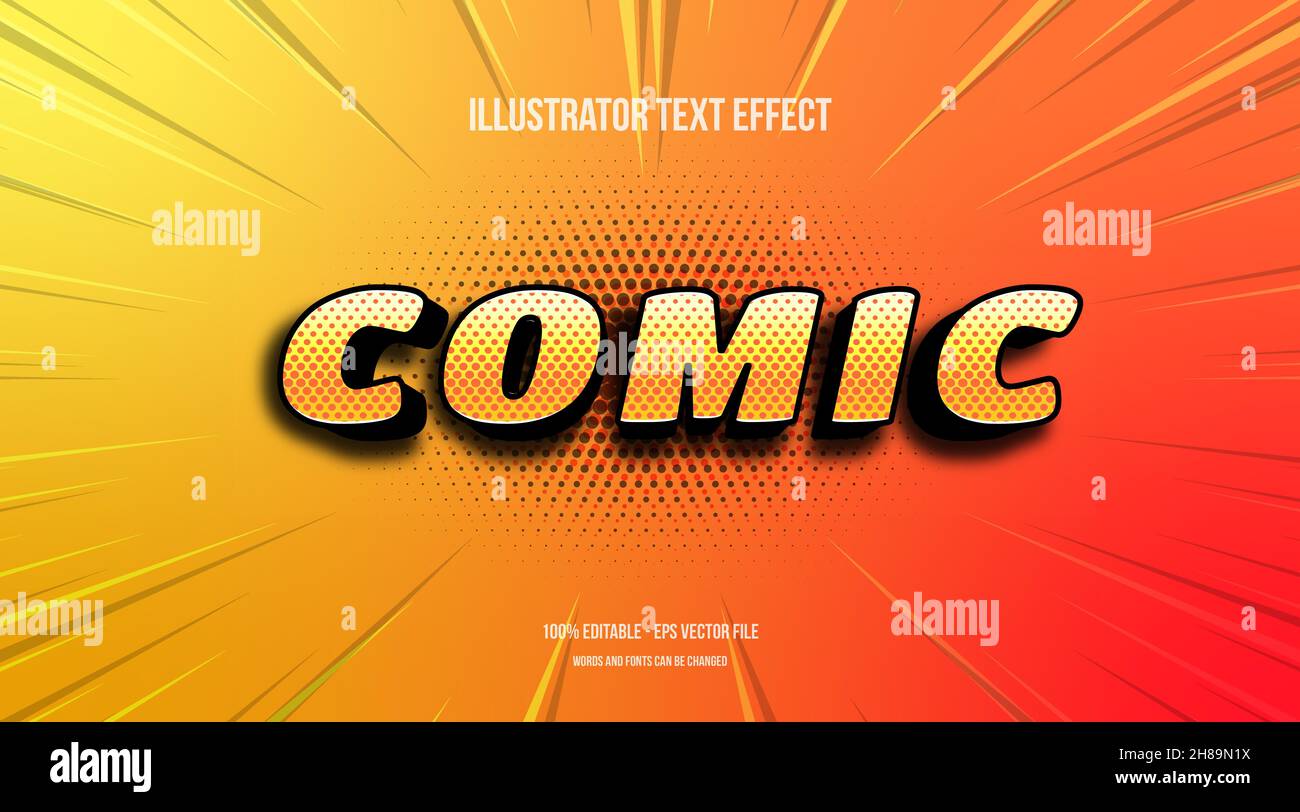 Comic sans cute text effect Stock Vector Image & Art - Alamy