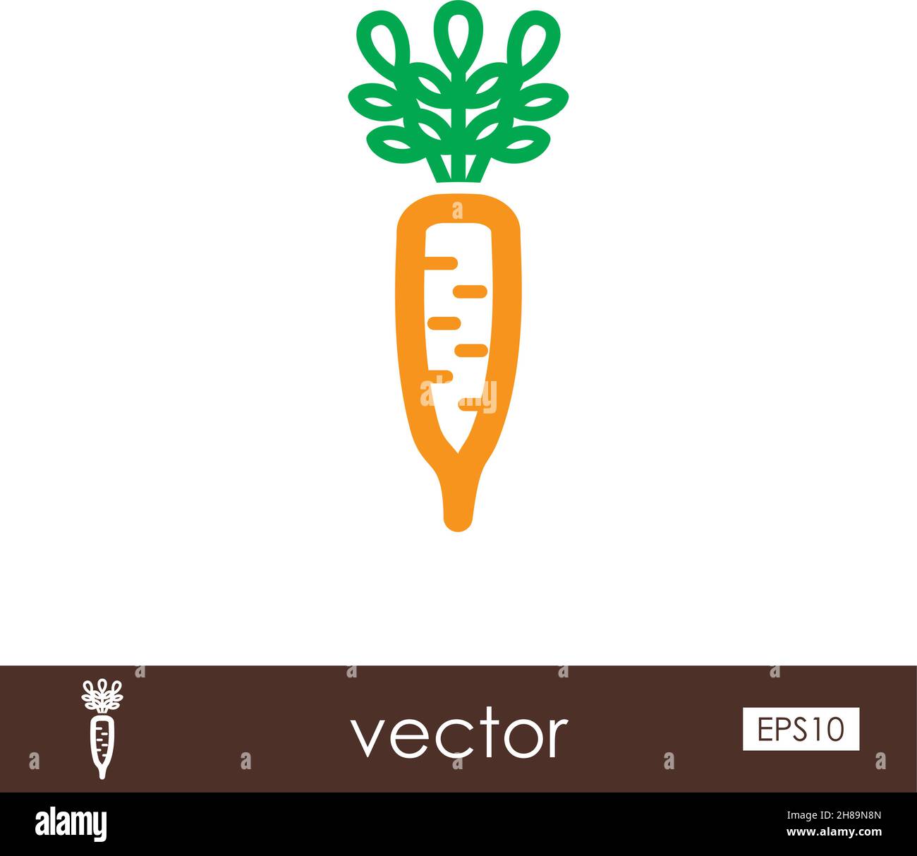 Daikon outline icon. Vegetable root vector illustration Stock Vector ...