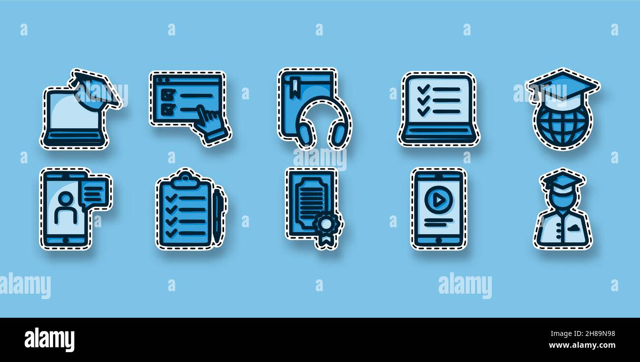 online education school sticker vector illustration isolated background ...