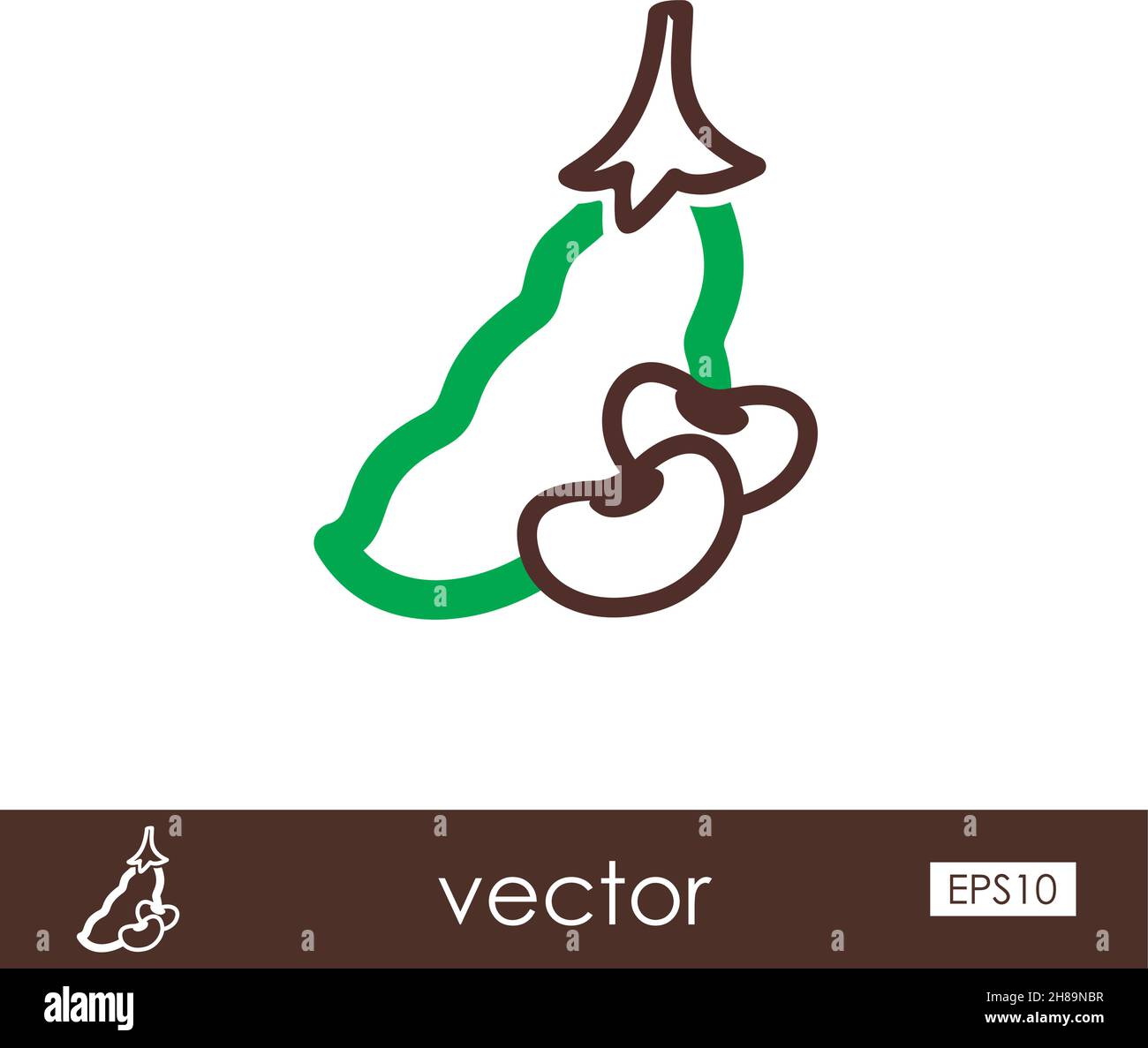 Beans outline icon. Vegetable vector illustration eps 10 Stock Vector ...