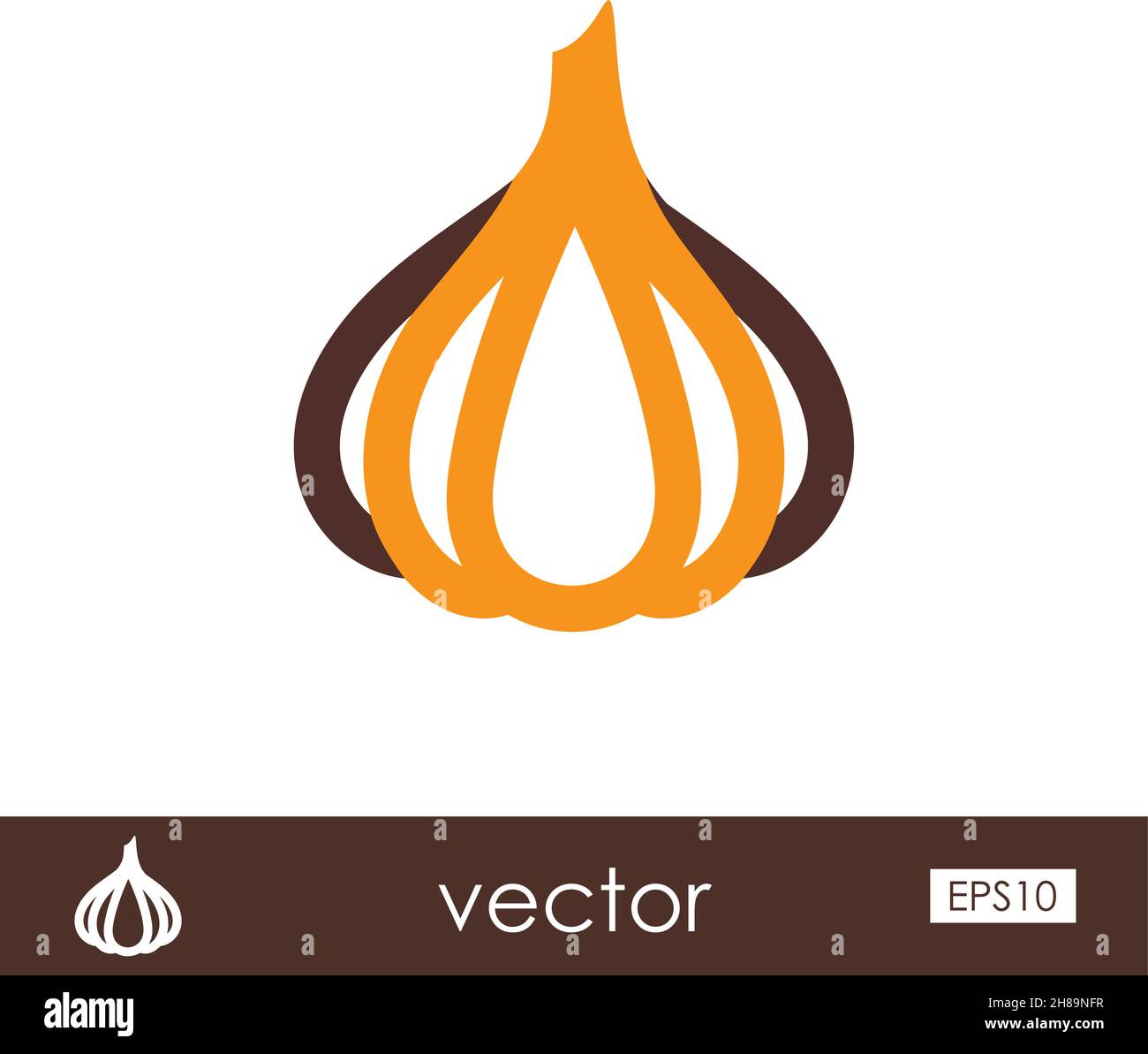 Garlic outline icon. Vegetable vector illustration eps 10 Stock Vector ...