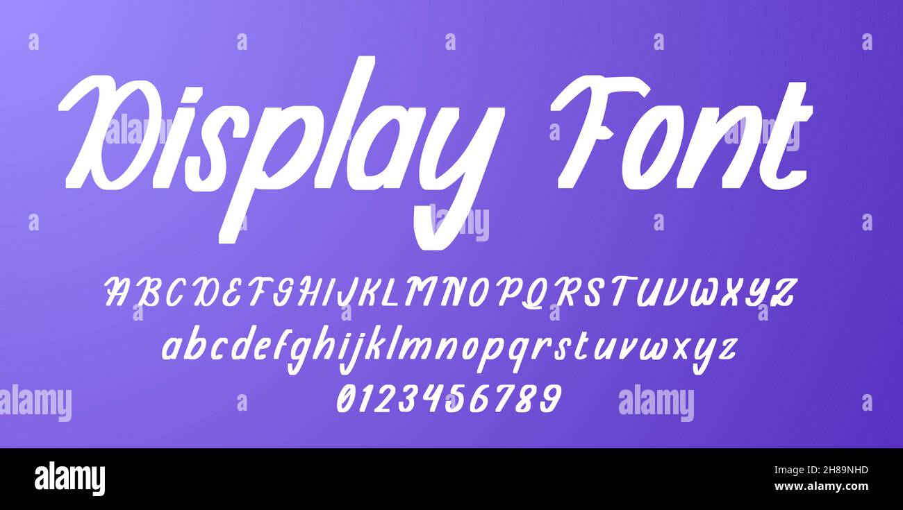 Display font alphabet vector illustration isolated Background Stock ...