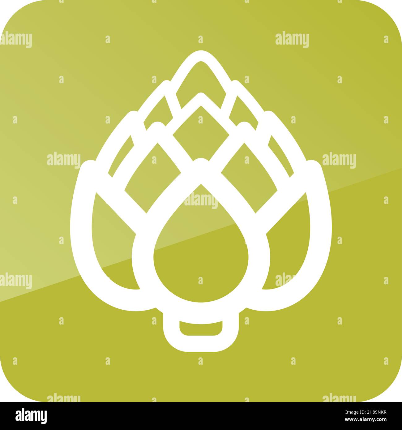 Artichoke outline icon. Vegetable vector illustration eps 10 Stock ...