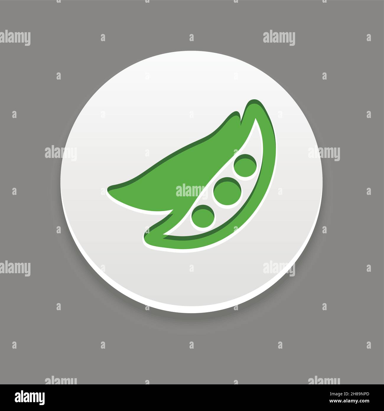 Pea icon. Vegetable vector illustration, eps 10 Stock Vector Image ...