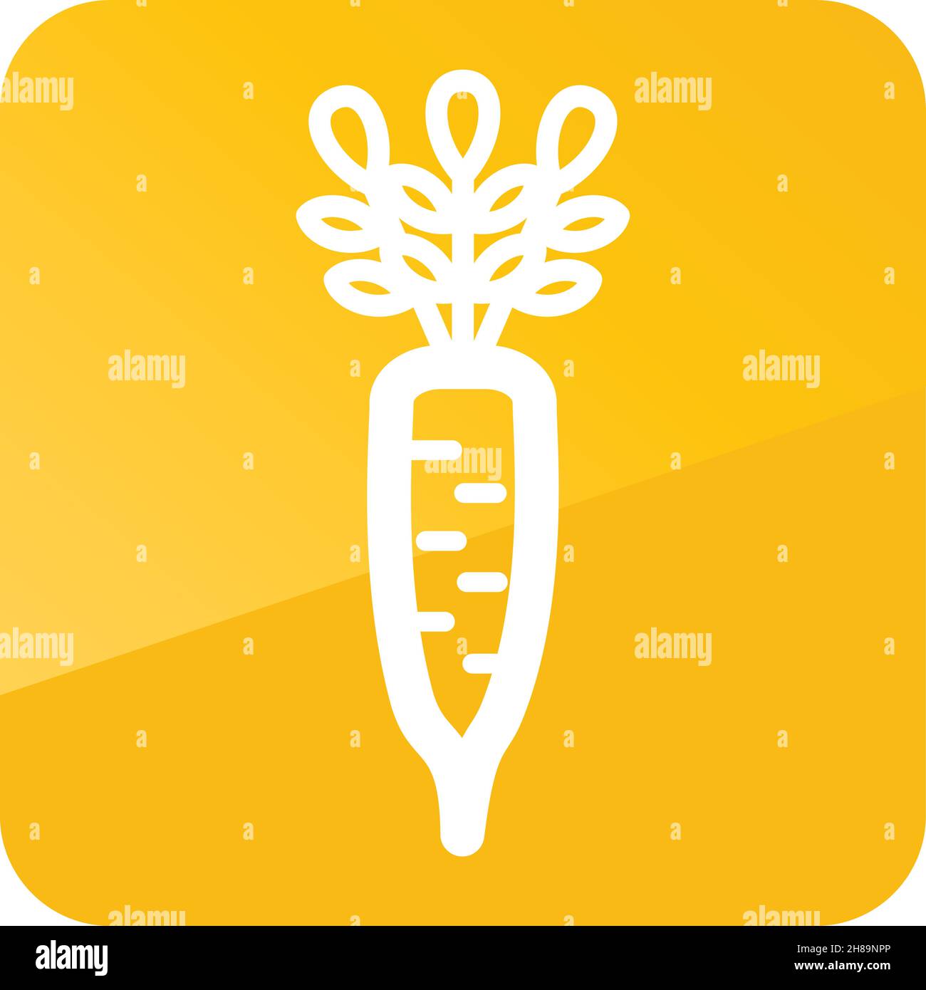 Daikon outline icon. Vegetable root vector illustration Stock Vector ...