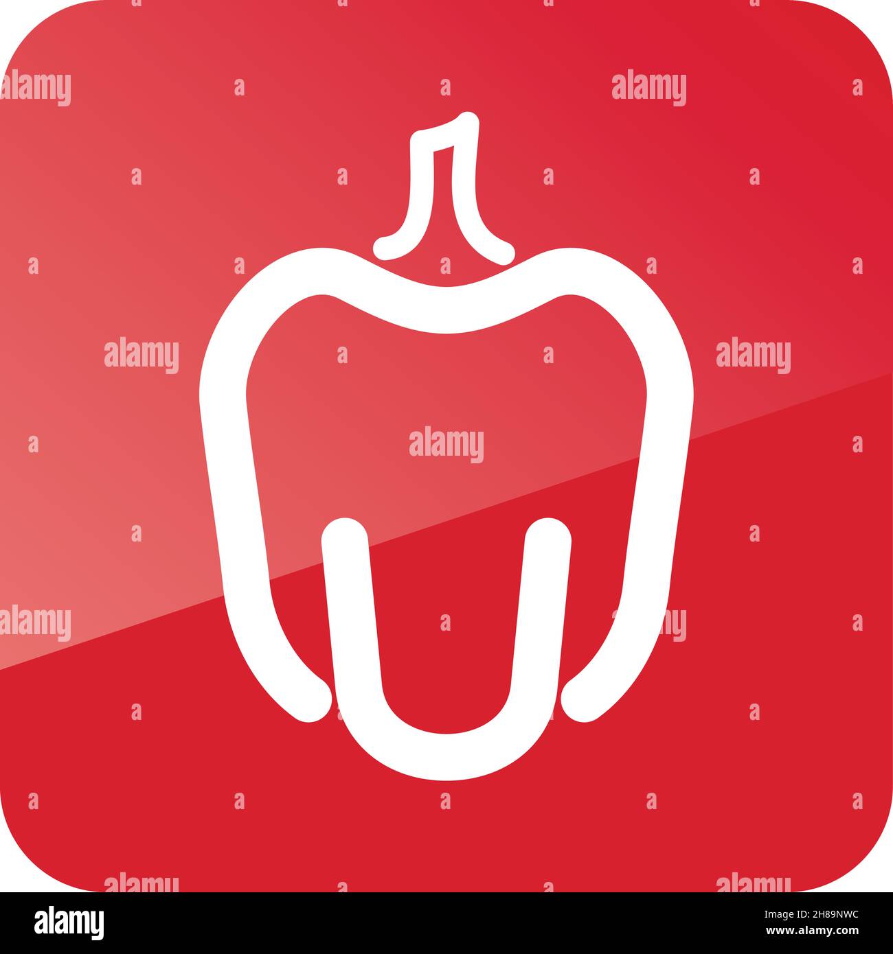 Pepper outline icon. Vegetable vector illustration eps 10 Stock Vector ...
