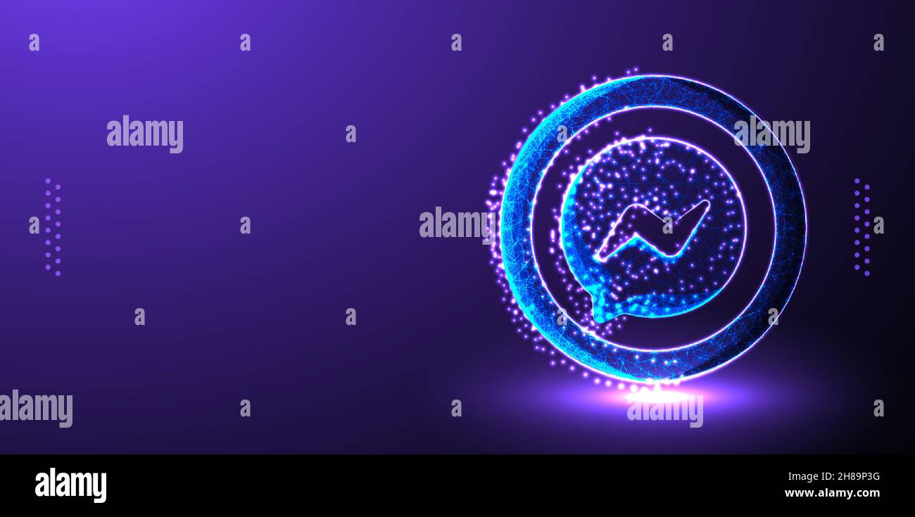 messenger social media marketing background vector illustration Stock ...