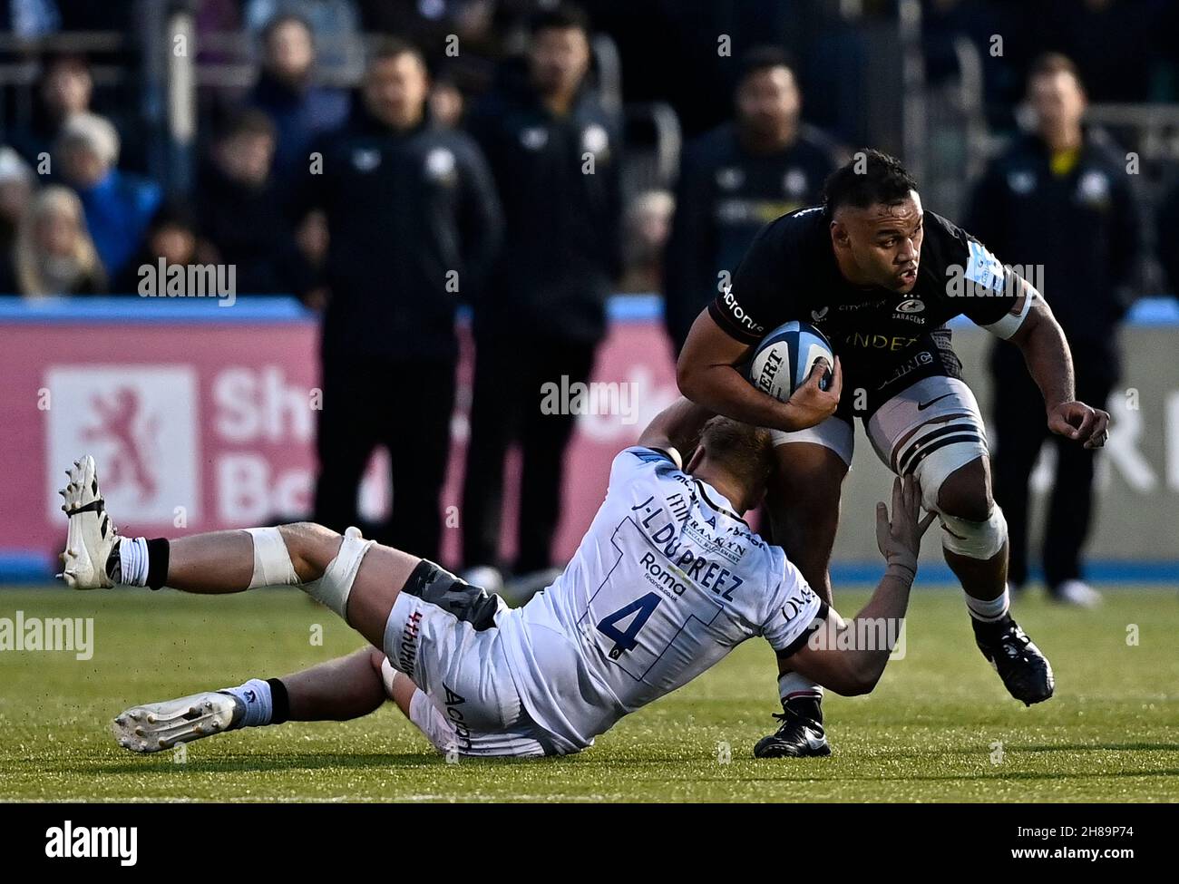 Barnet, United Kingdom. 28th Nov, 2021. Premiership Rugby. Saracens Men ...