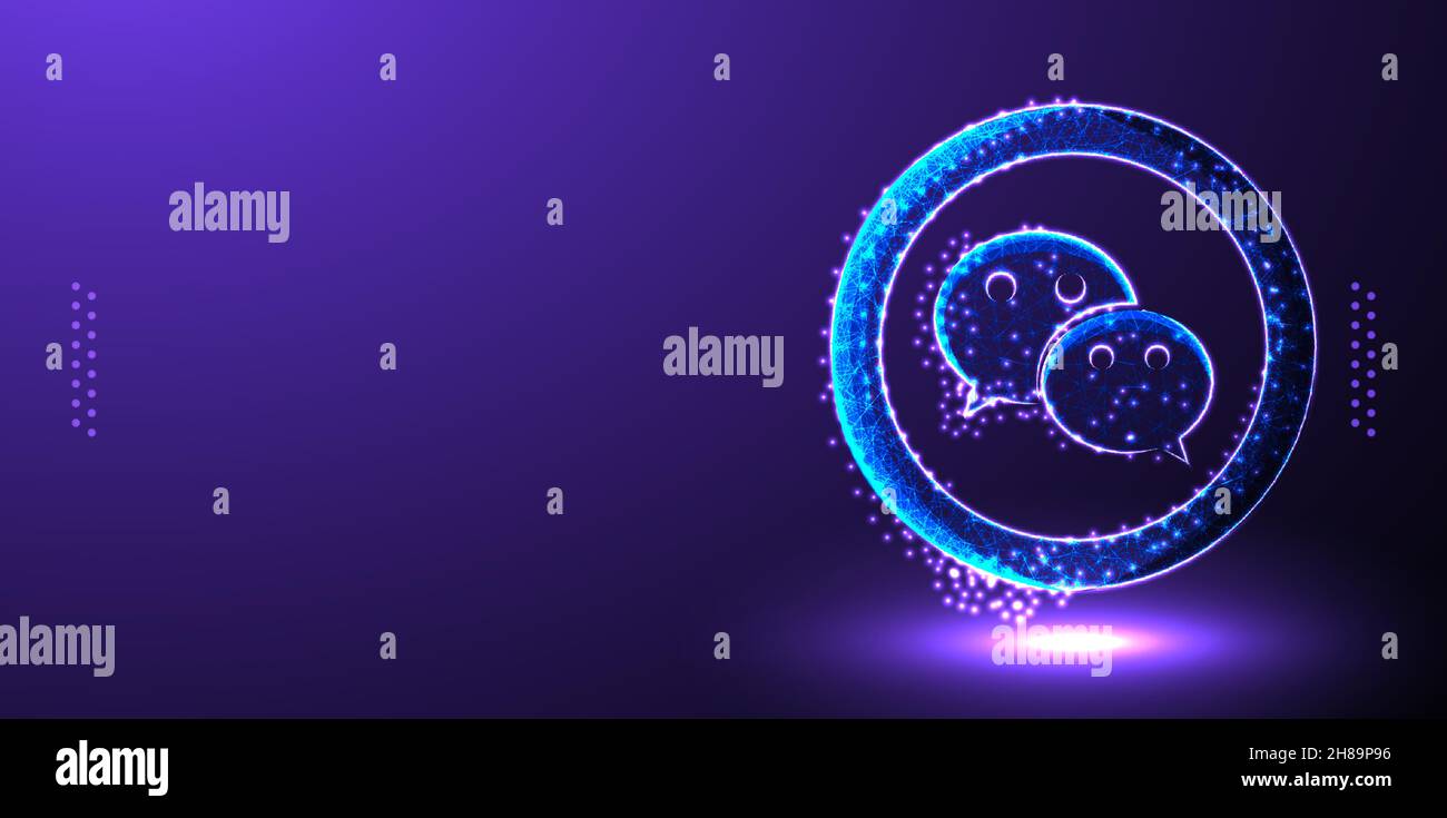 Michat social media marketing background vector illustration Stock ...