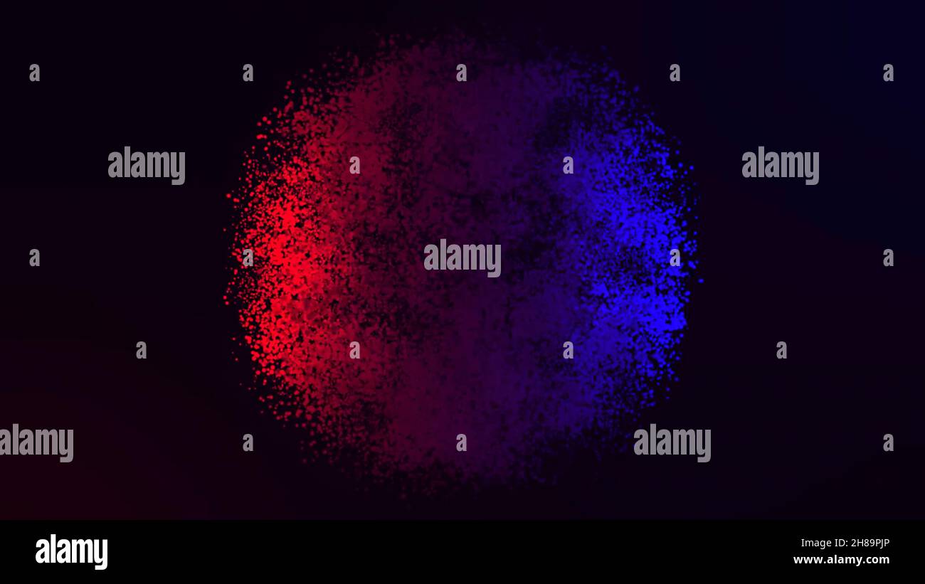 Abstract motion colorful sphere of glowing particles. Animation ...