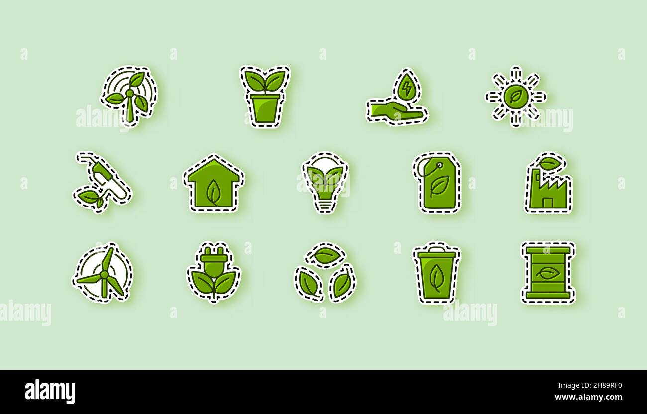 nature environment colorful sticker vector illustration isolated ...