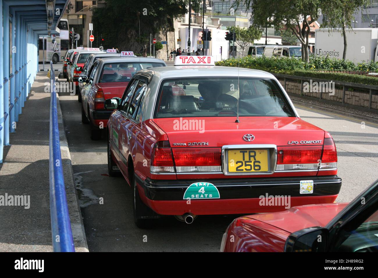 Traditional Toyota Crown taxi near to the Central Pier in Kowloon, Hong ...