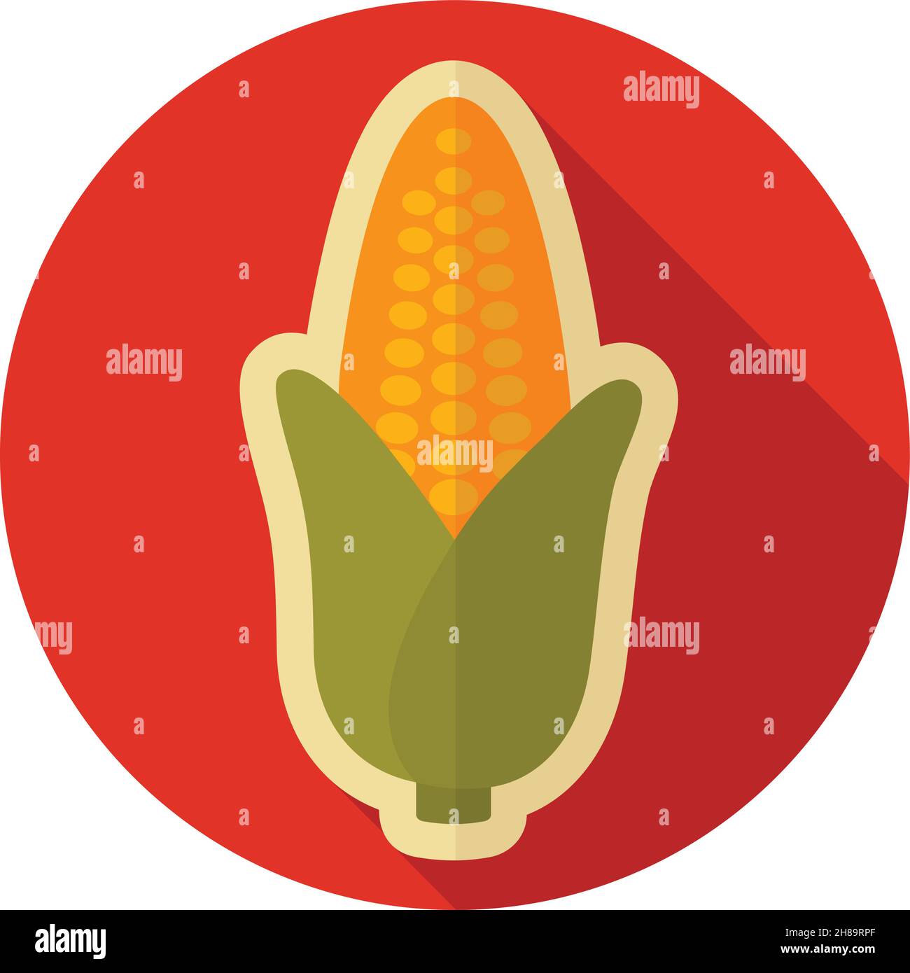 Corn flat icon. Vegetable vector illustration eps 10 Stock Vector Image ...