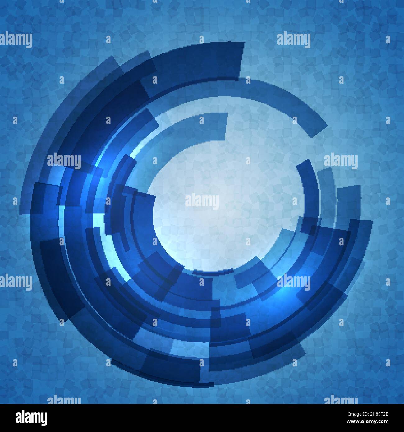 Mechanical background. Blue abstract mosaic backdrop. Technology ...