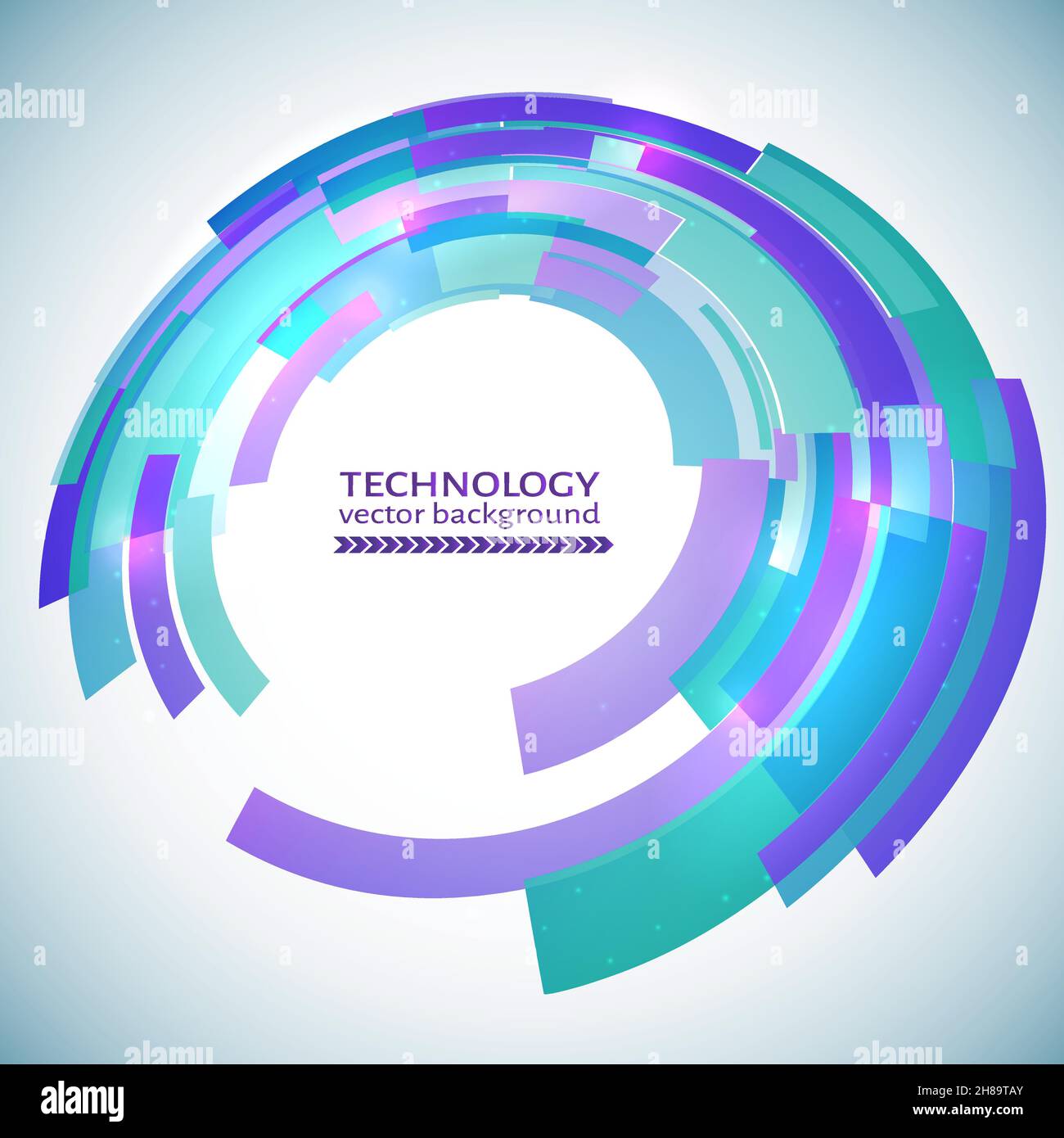 Blue and purple technology abstract circle background. Vector ...
