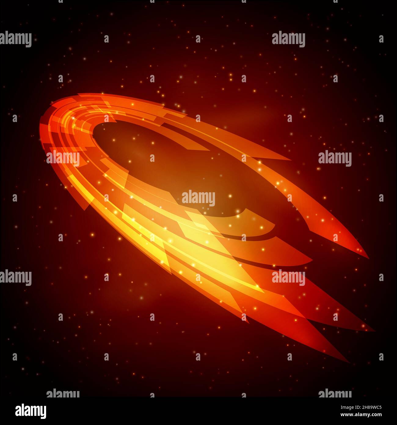 Space glowing stars cosmic background. Dark red futuristic abstract ...