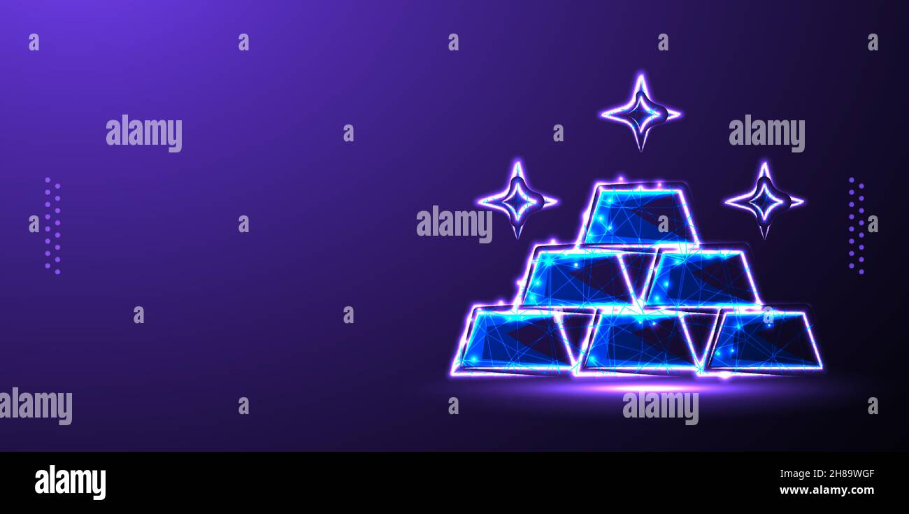 pile golden, Jewelry, gem, luxury and rich low poly wireframe vector ...