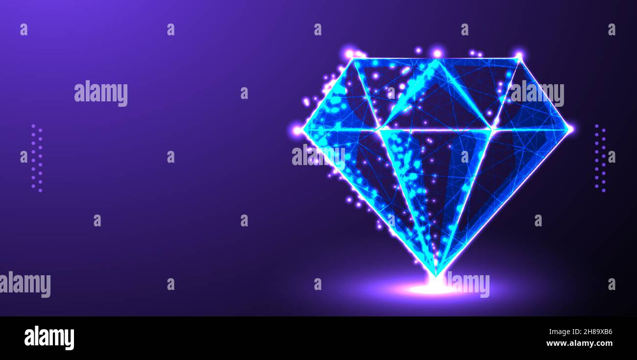 diamond low poly wireframe Stock Vector Image & Art - Alamy