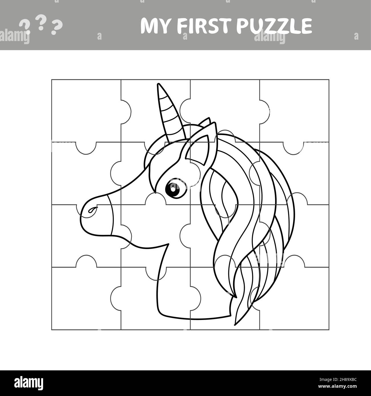 Puzzle game for kids. Cutting practice. Education developing worksheet ...