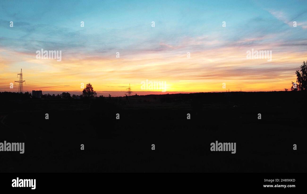 A background photo with rural landscape Stock Photo - Alamy