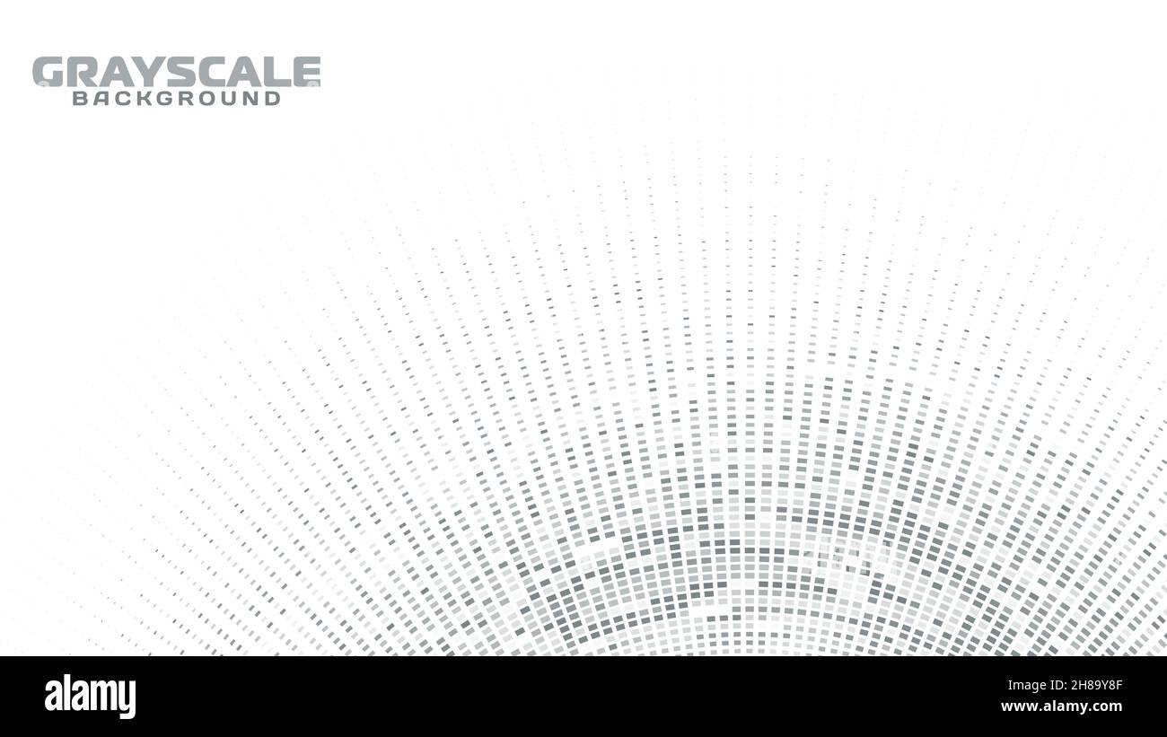 Abstract grayscale round shape with halftone effect. Minimal vector ...