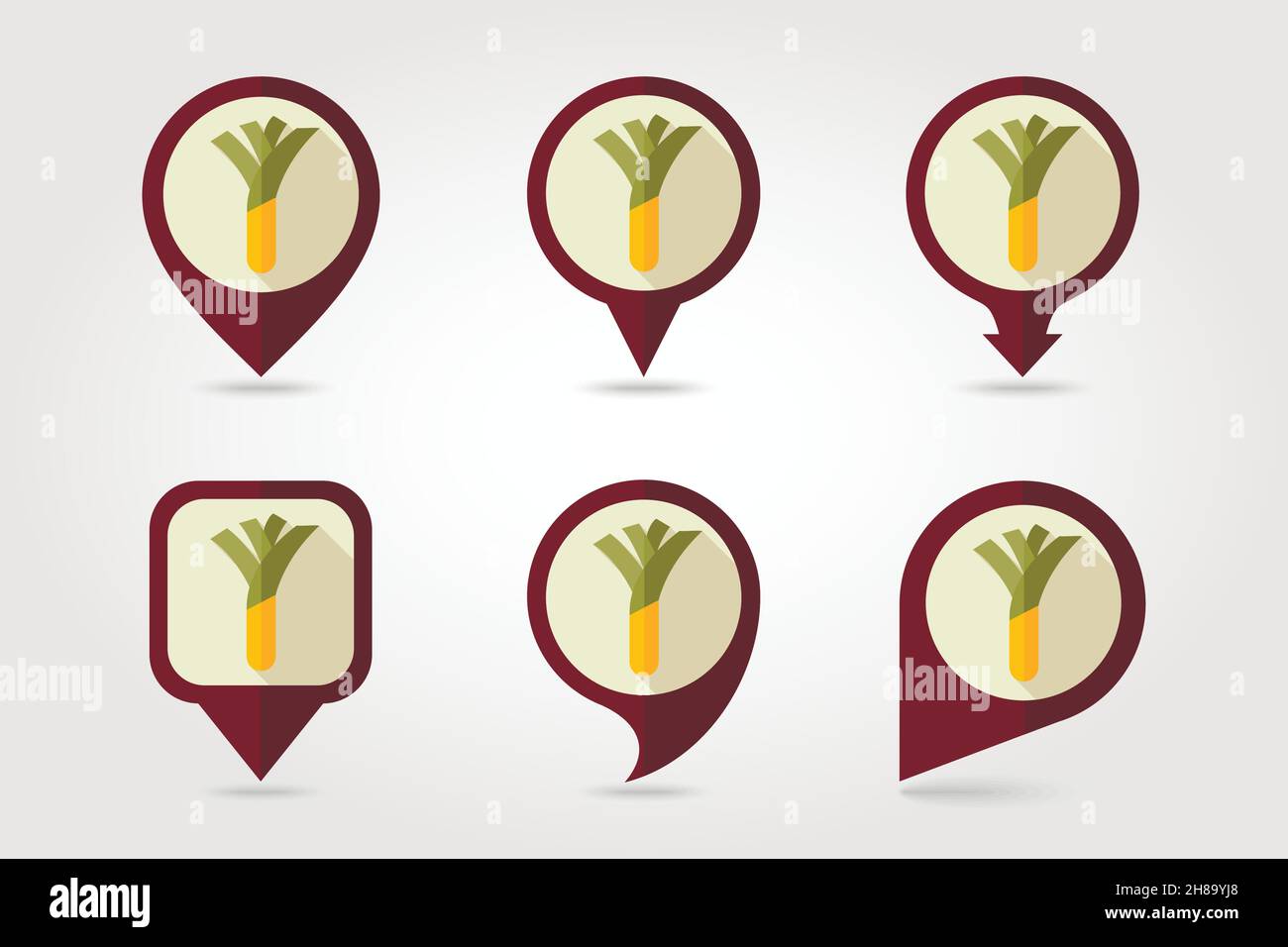 Map of leek Stock Vector Images - Alamy