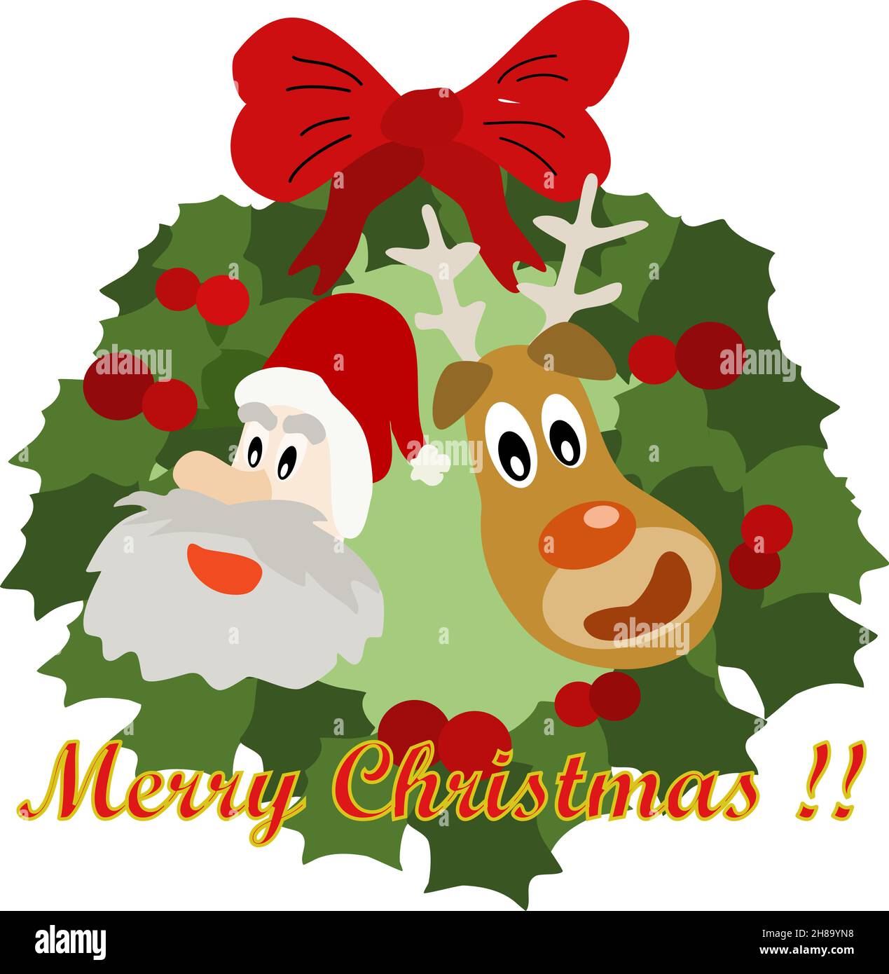 Santa and rudolph hi-res stock photography and images - Alamy