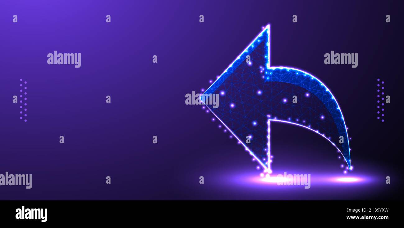 arrow low poly wireframe vector illustration Stock Vector Image & Art ...