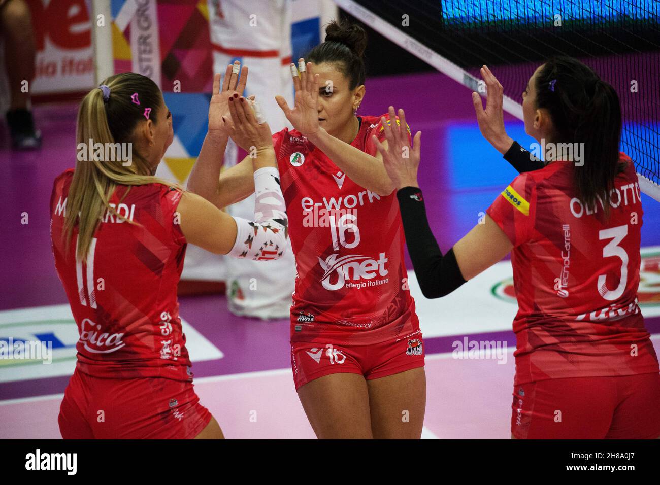 LUCIA BOSETTI (UYBA) celebrates after scoring a point during Unet E ...