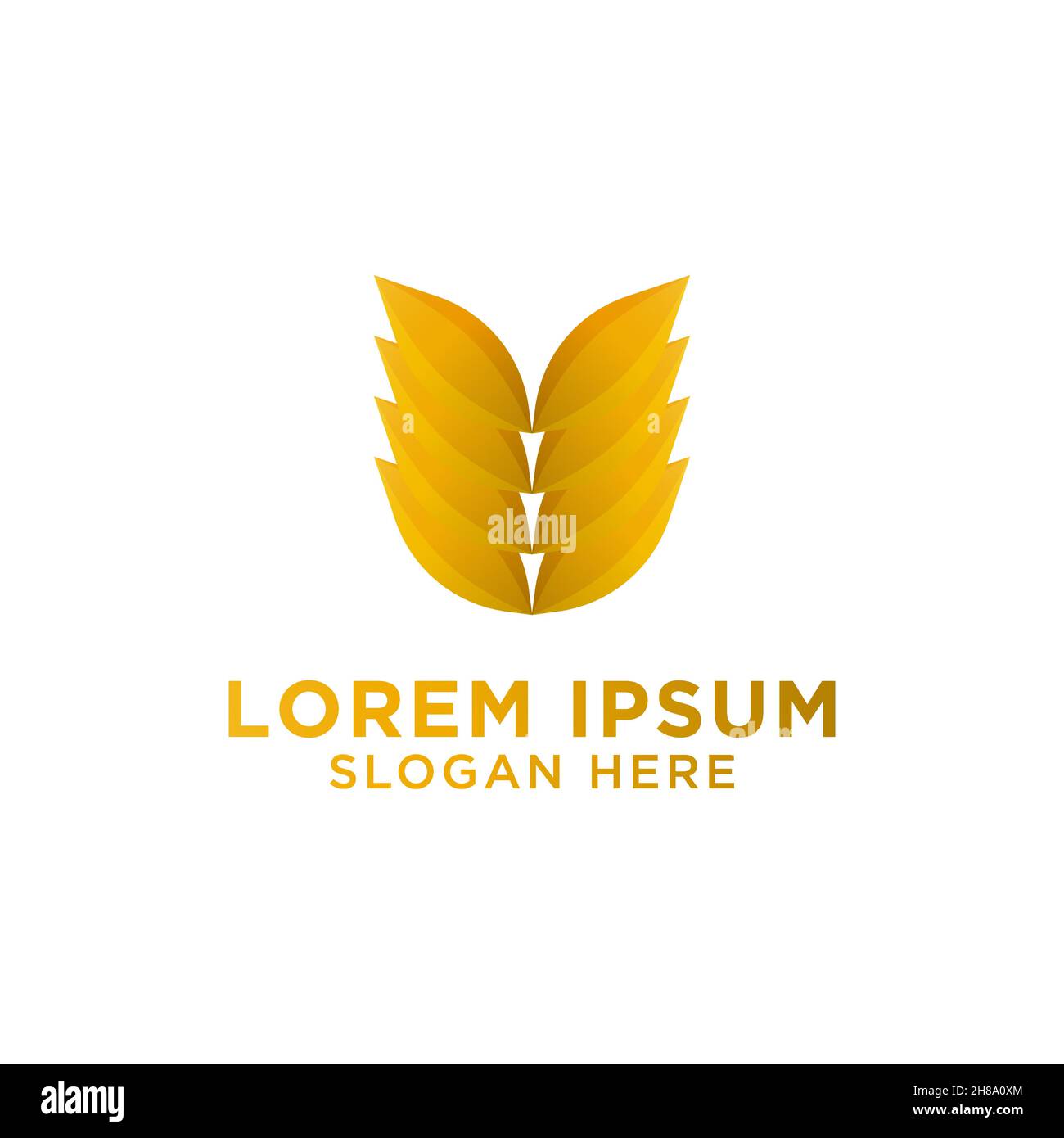 wheat grain, rice, agriculture logo design Stock Vector Image & Art - Alamy