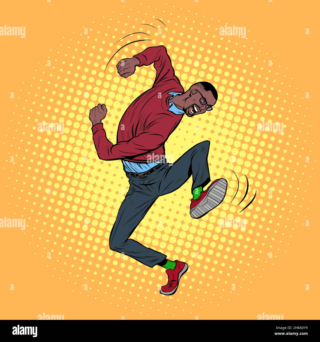 Cartoon dancing man Stock Vector Images - Alamy
