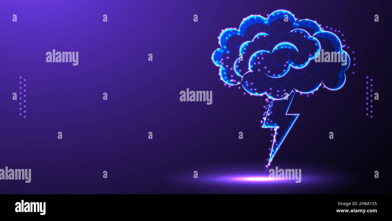 cloud storm low poly wireframe Stock Vector Image & Art - Alamy