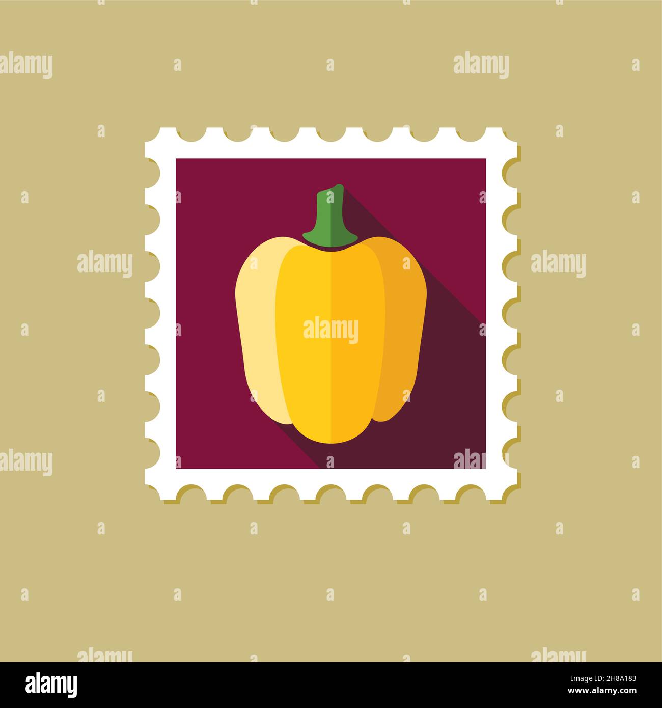Long sweet pepper Stock Vector Images - Alamy