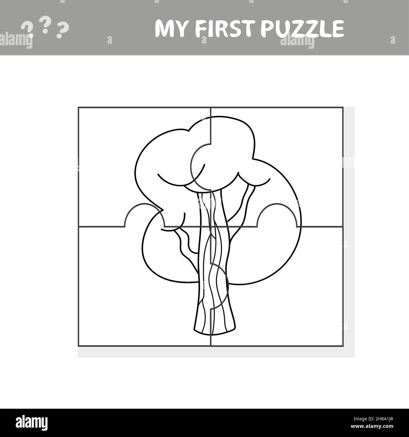 Puzzle Tree Design - Puzzle Tree Illustration for kids. My first puzzle ...