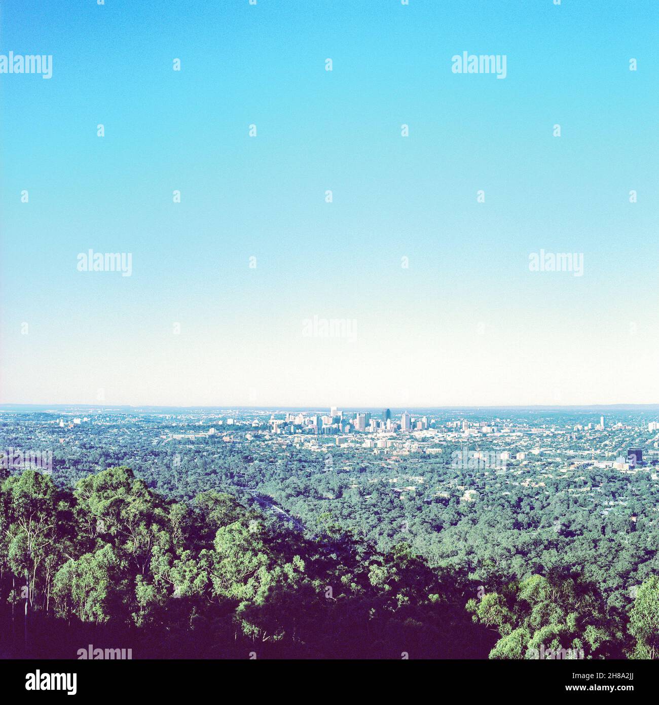 Brisbane photographed from Mount Coot-tha, Queensland, Australia Stock ...