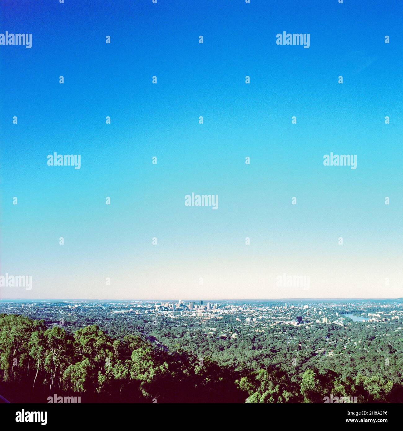 Brisbane photographed from Mount Coot-tha, Queensland, Australia Stock ...