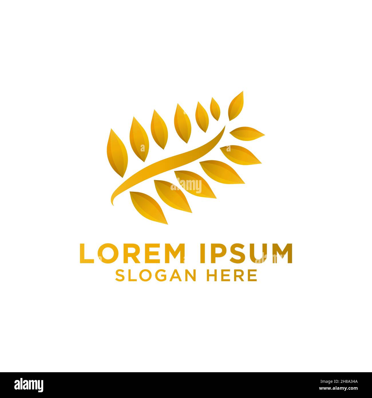 wheat grain, rice, agriculture logo design Stock Vector Image & Art - Alamy