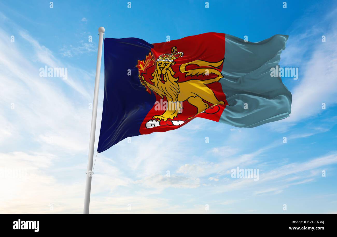 flag of Canada Commander in Chief Unit Banner , Canada at cloudy sky ...