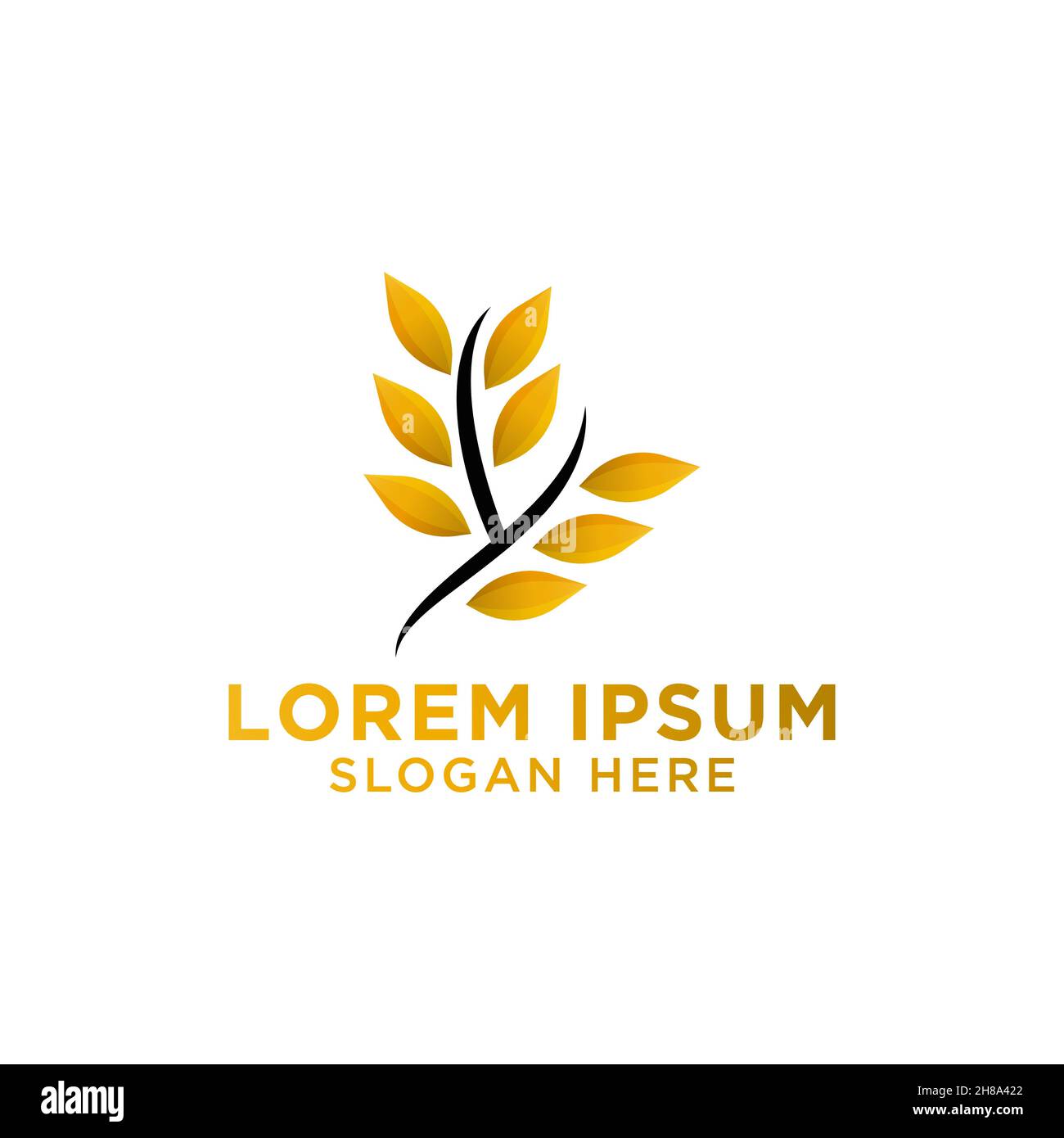 wheat grain, rice, agriculture logo design Stock Vector Image & Art - Alamy