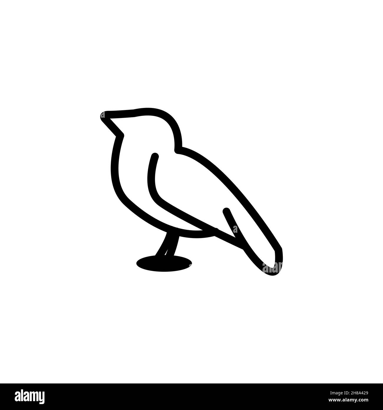 bird line icon vector illustration Stock Vector Image & Art - Alamy