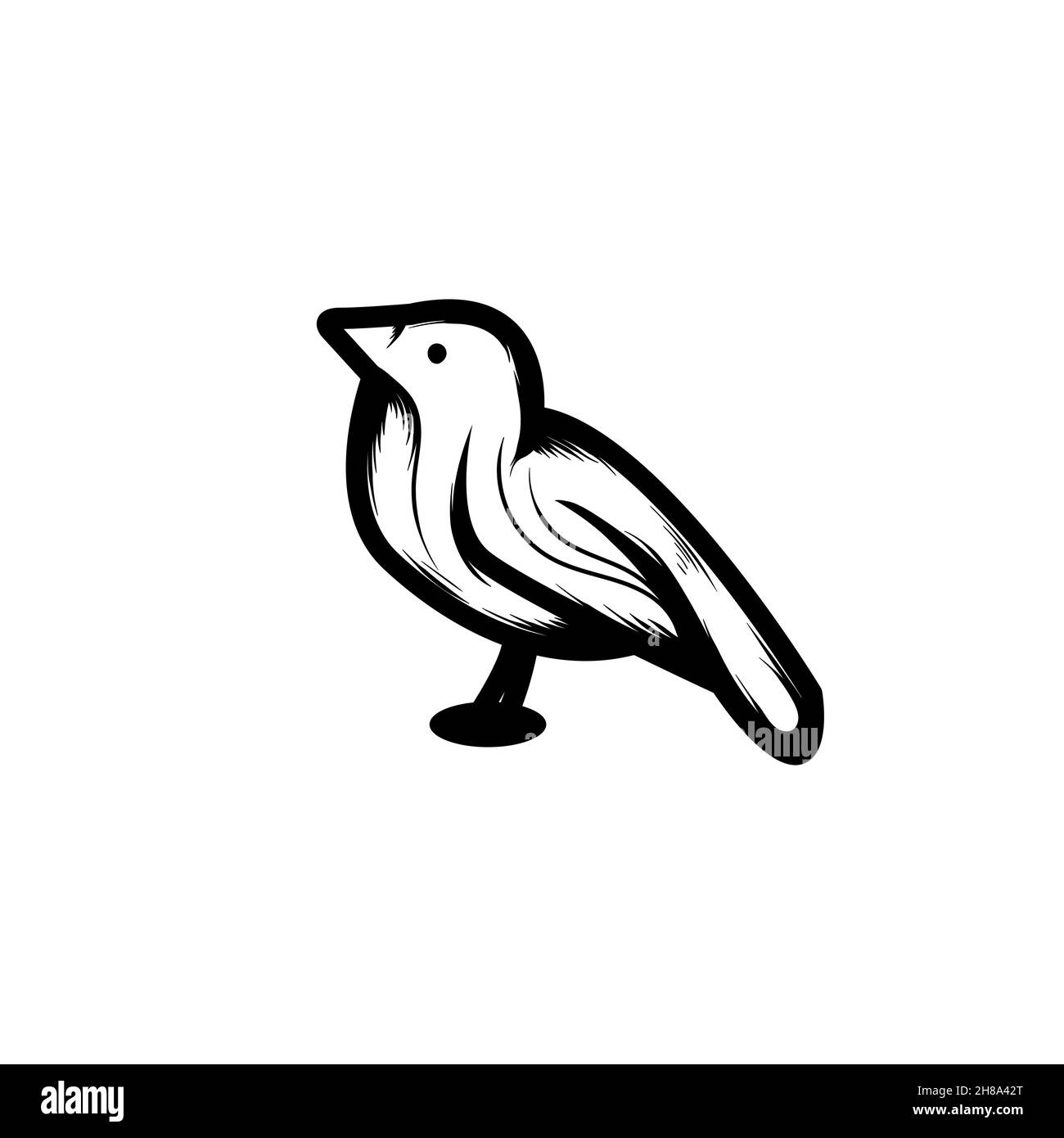 Hand drawn silhouette eagle Black and White Stock Photos & Images - Alamy