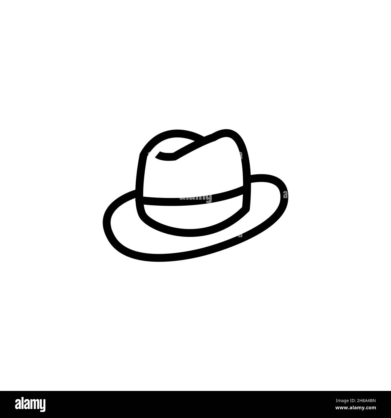 Cowboy man hat vector retro male Black and White Stock Photos & Images ...