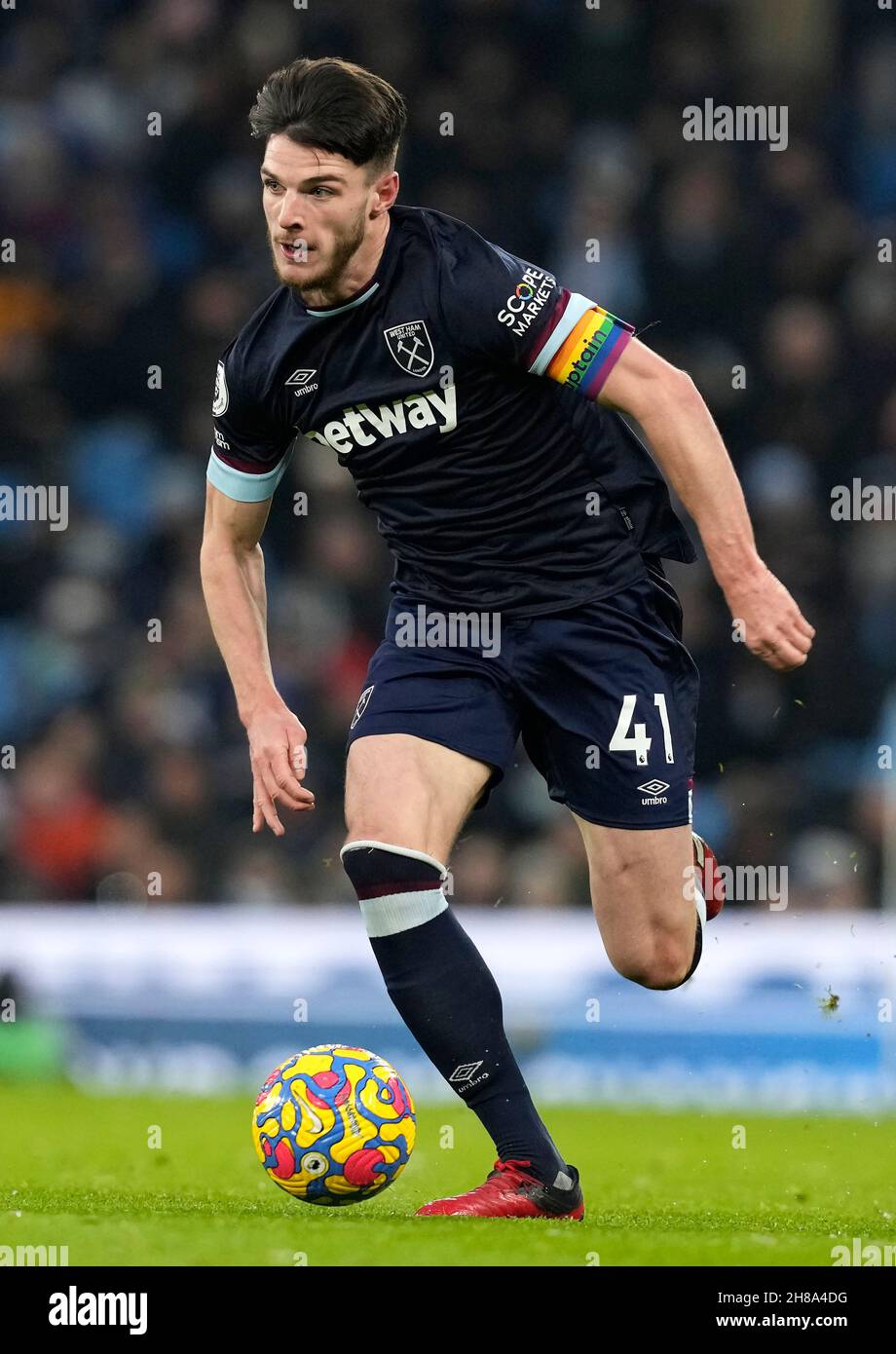 Manchester, England, 28th November 2021. Declan Rice of West Ham United ...